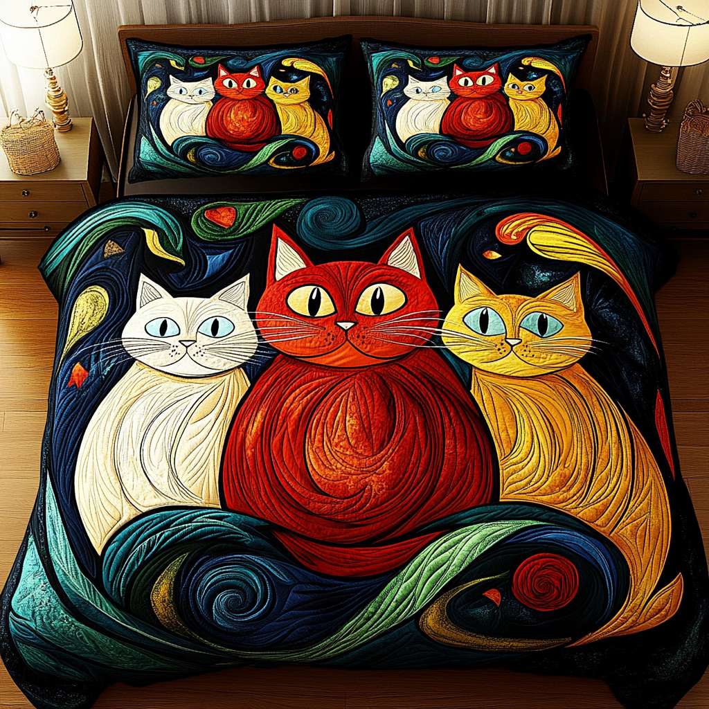 Cats TAI201124214 Quilt Bedding Set – Alpha Quilt
