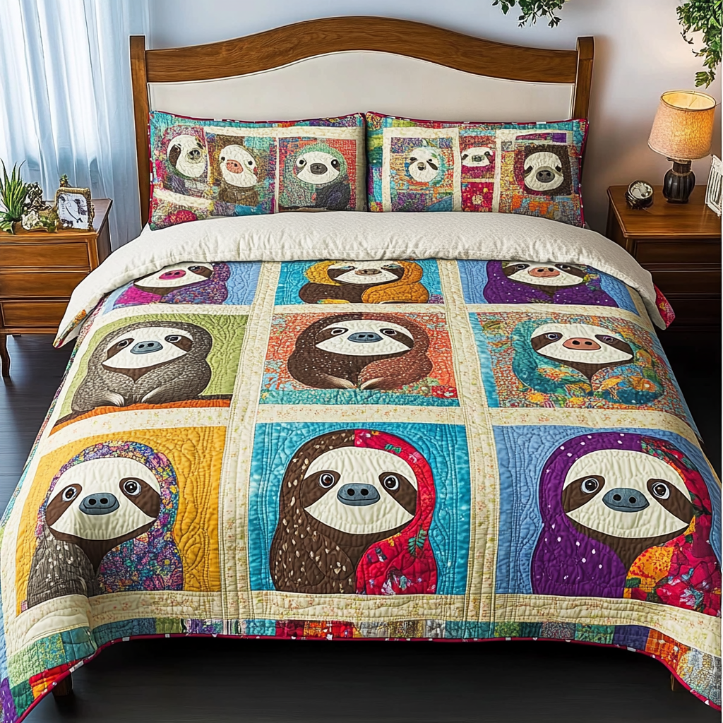 Sloth DAI051224092 Quilt Bedding Set – Alpha Quilt
