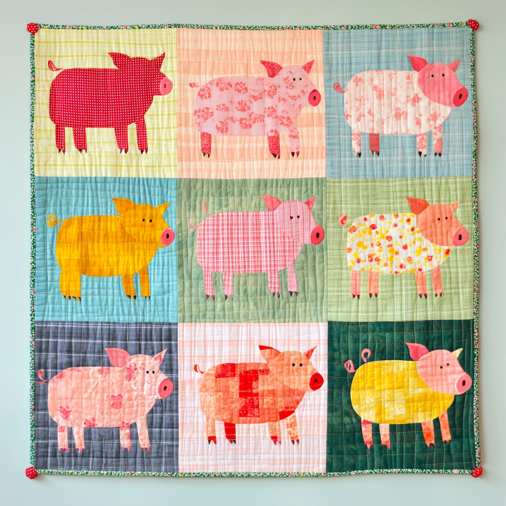 Pig DAI221024075 Quilt Blanket – Alpha Quilt