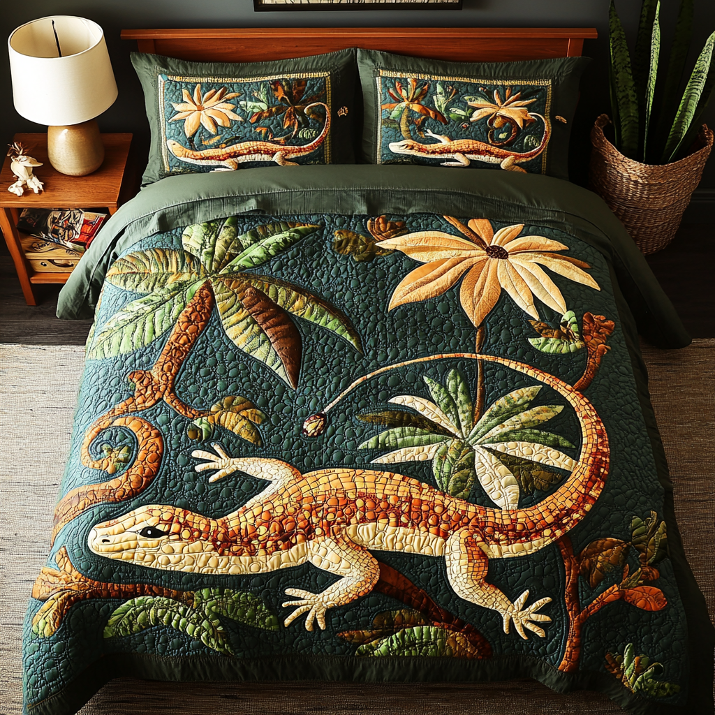 Lizard DAI190225154 Quilt Bedding Set – Alpha Quilt