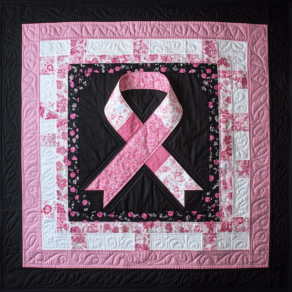 Breast Cancer Ribbon TAI101224228 Quilt Blanket – Alpha Quilt