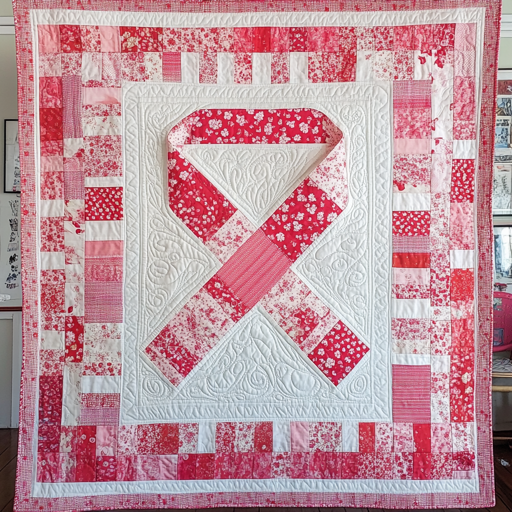 Breast Cancer Ribbon TAI101224150 Quilt Blanket – Alpha Quilt