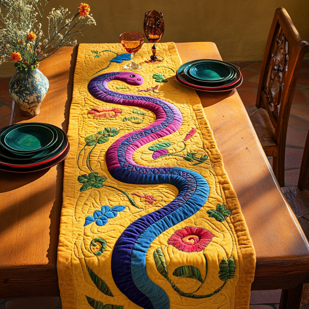 Snake DAI200125360 Quilted Table Runner – Alpha Quilt