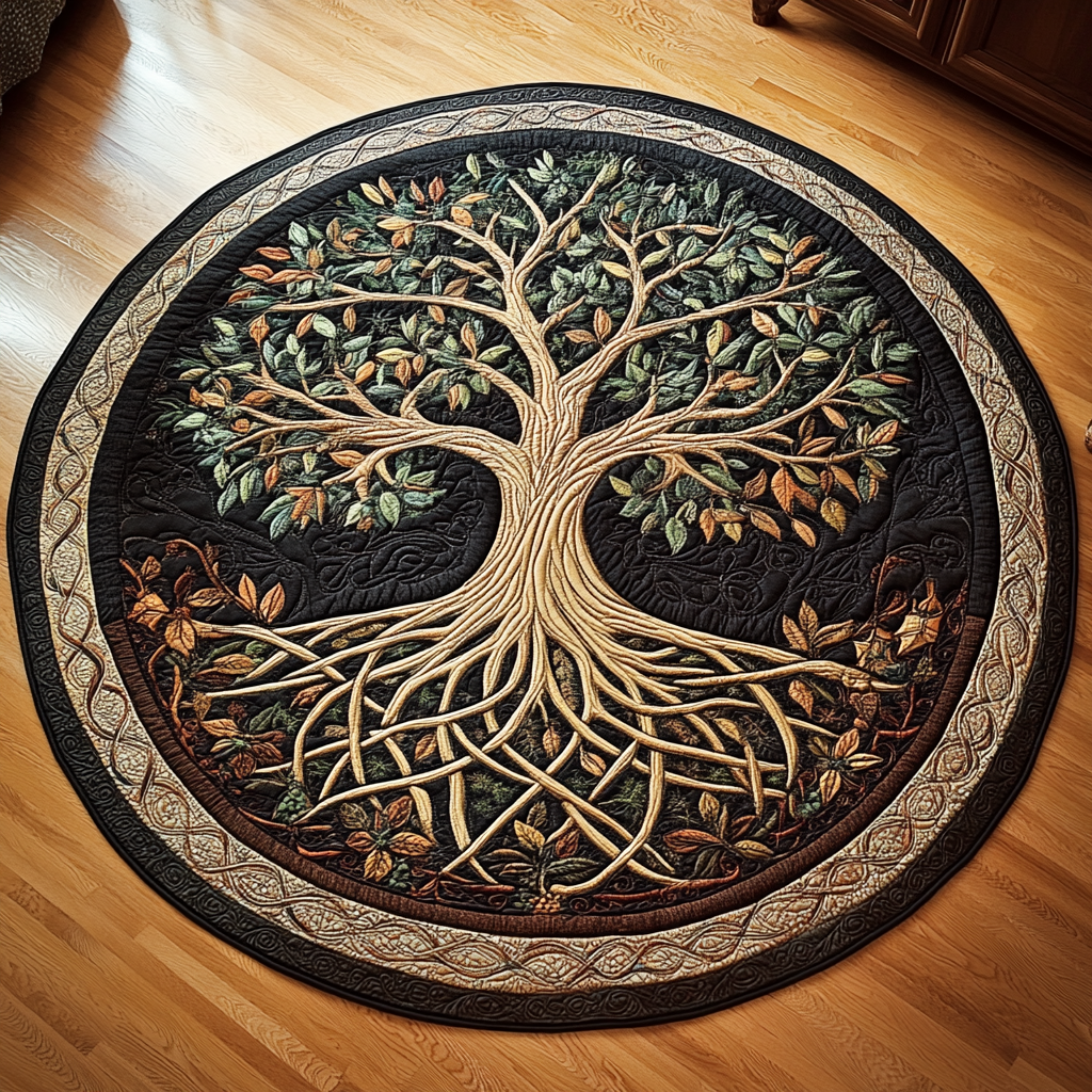 Tree Of Life TAI101224618 Quilted Tree Skirt – Alpha Quilt