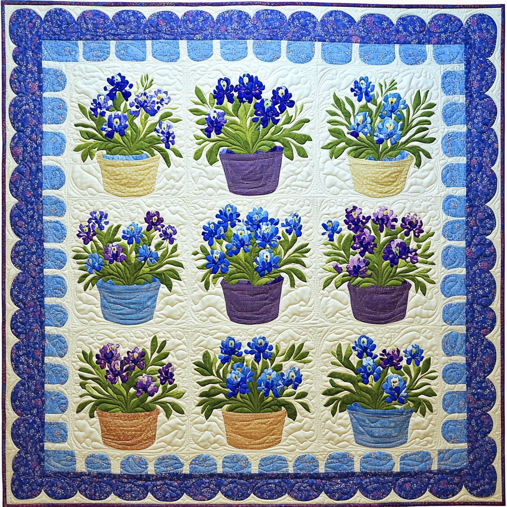 Texas Bluebonnet DAI111124448 Quilt Blanket – Alpha Quilt