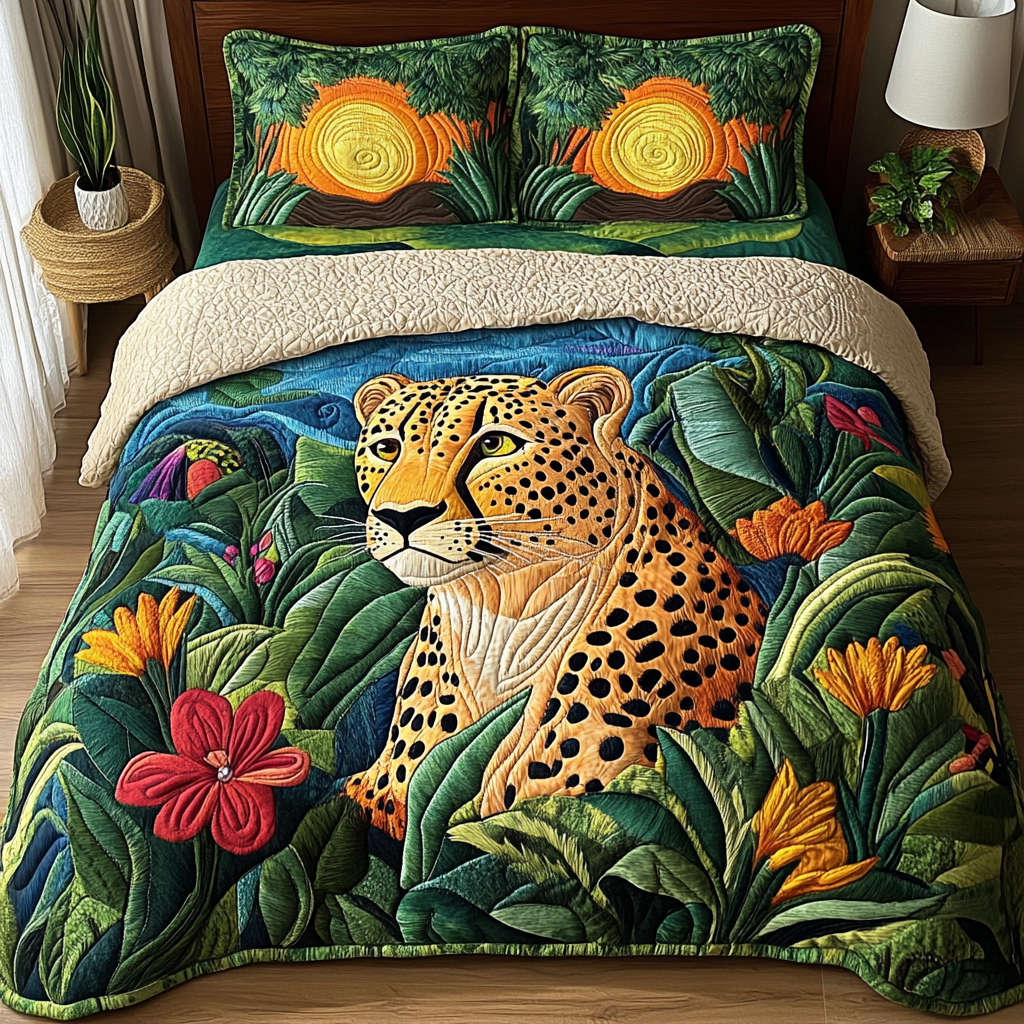 Cheetah DAI200125081 Quilt Bedding Set – Alpha Quilt