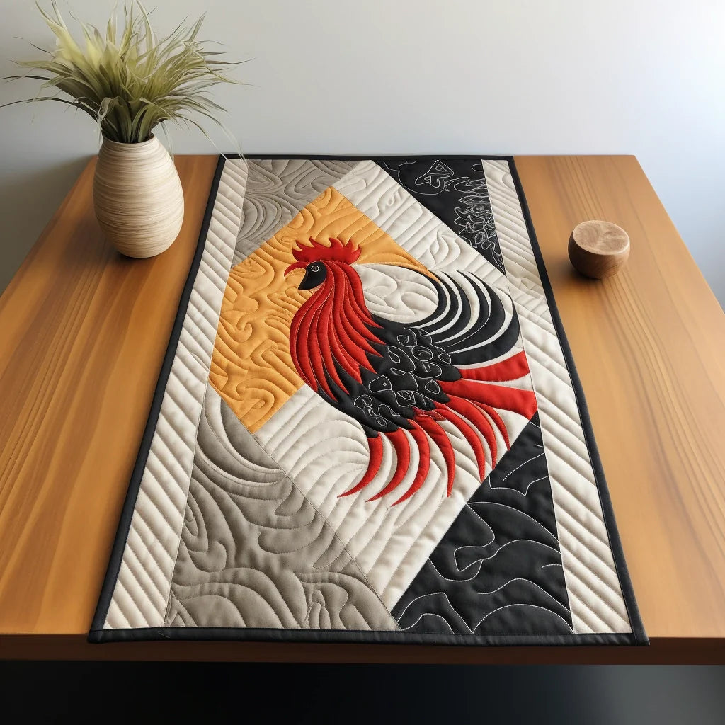 Rooster TAI07122328 Quilted Table Runner – Alpha Quilt