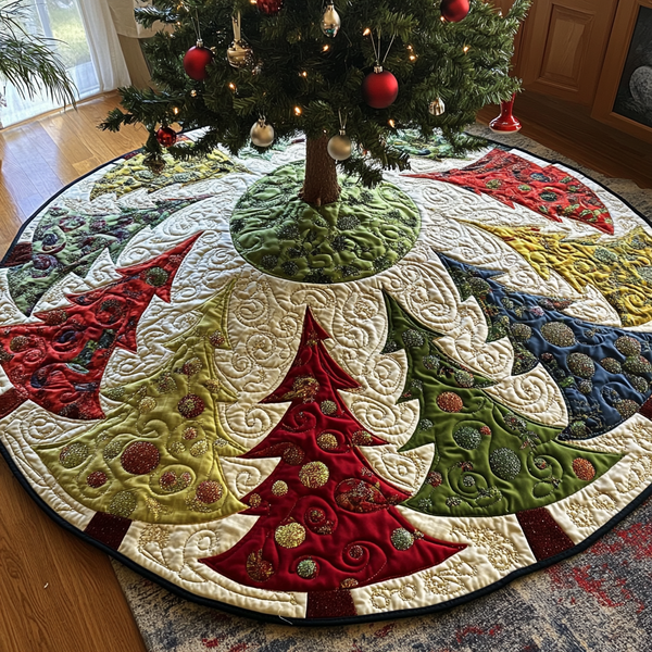 Christmas Tree DAI090924077 Quilted Tree Skirt – Alpha Quilt