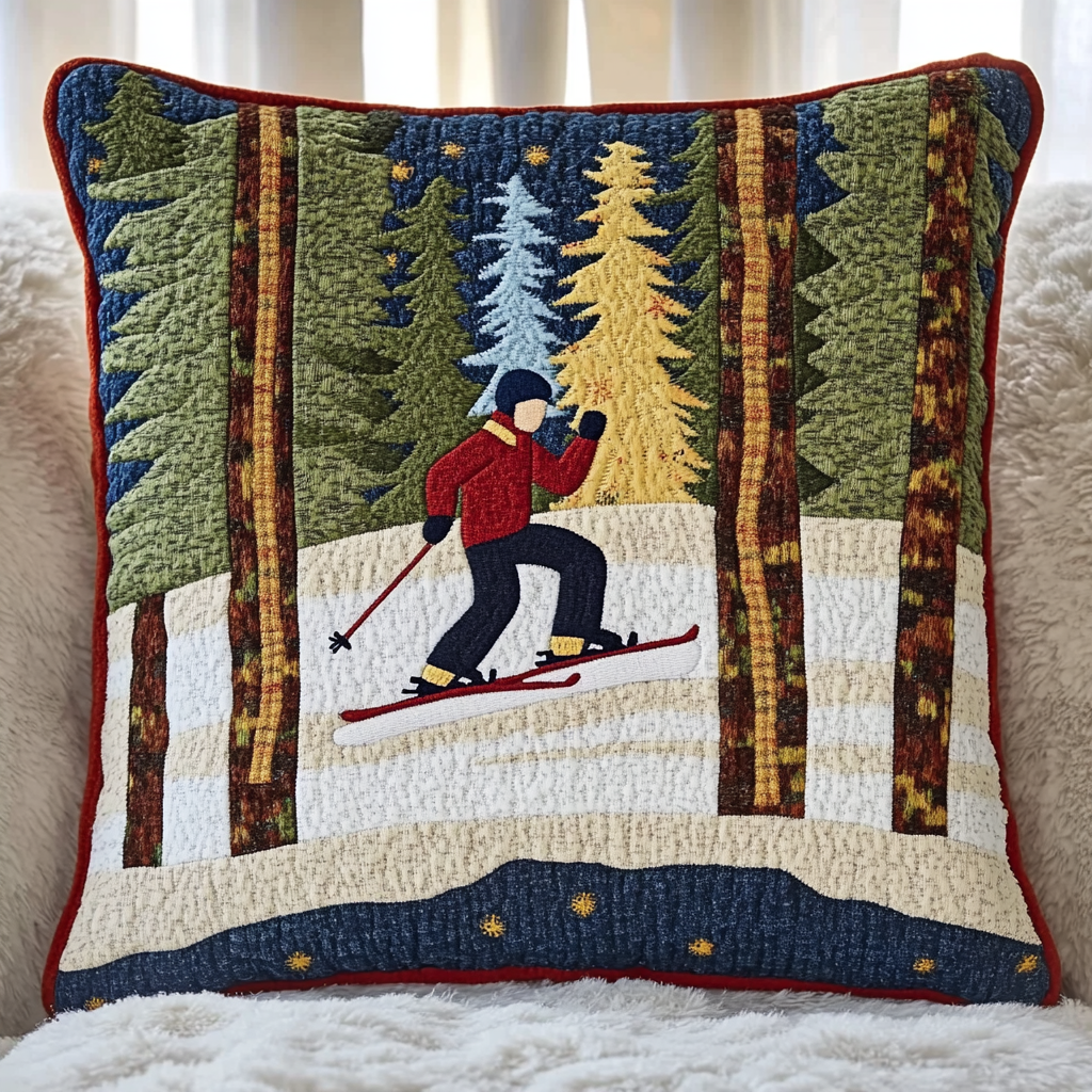Ski DAI141124563 Quilted Pillow Case – Alpha Quilt