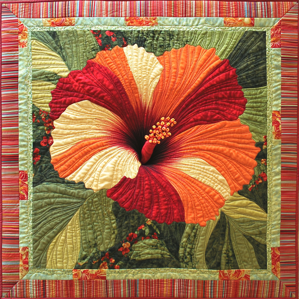 Hibiscus DAI110225008 Quilt Blanket – Alpha Quilt