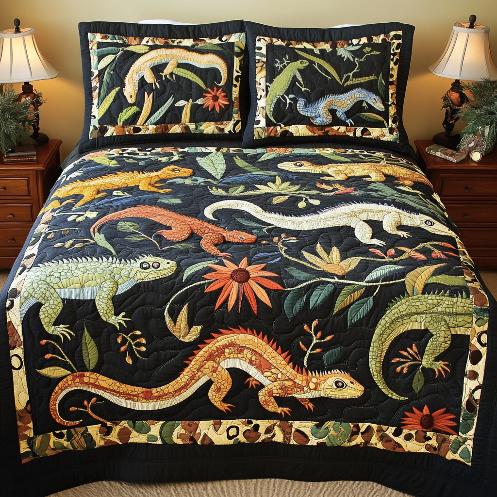 Lizard DAI190225148 Quilt Bedding Set – Alpha Quilt