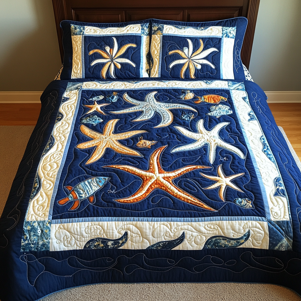Starfish DAI200125007 Quilt Bedding Set – Alpha Quilt