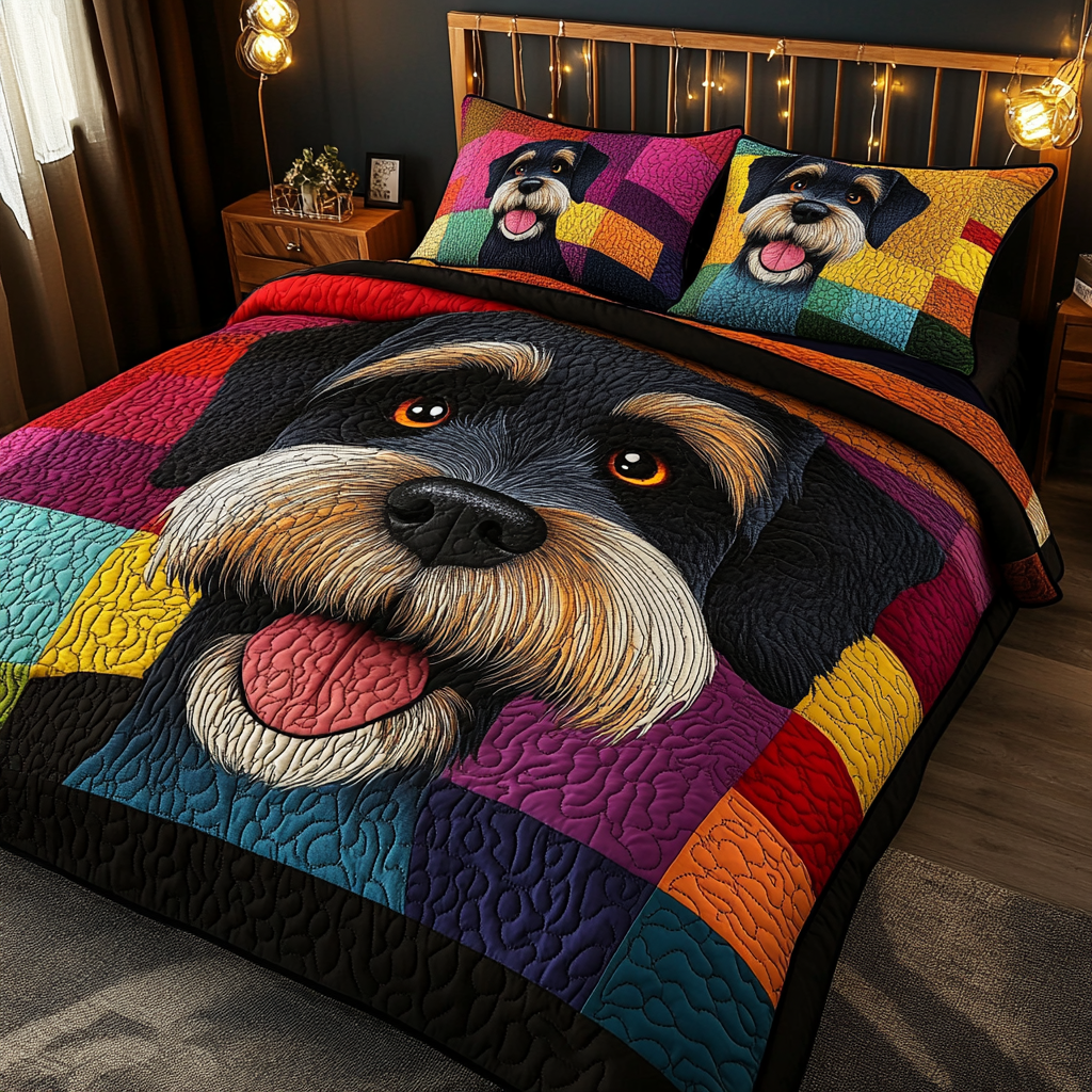 Schnauzer TAI181024362 Quilt Bedding Set – Alpha Quilt