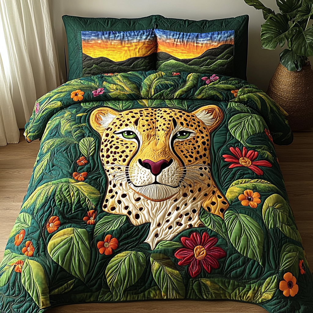 Cheetah DAI200125082 Quilt Bedding Set – Alpha Quilt