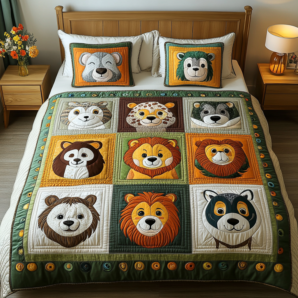 Woodland Animal DAI280824106 Quilt Bedding Set – Alpha Quilt