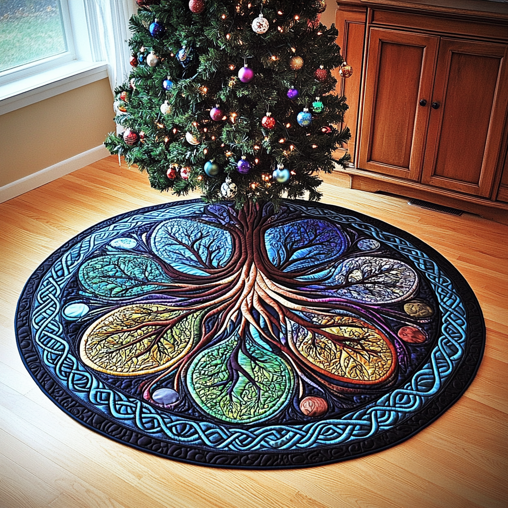 Tree Of Life TAI101224644 Quilted Tree Skirt – Alpha Quilt