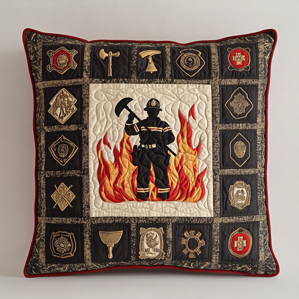 Firefighter TAI101224274 Quilted Pillow Case – Alpha Quilt