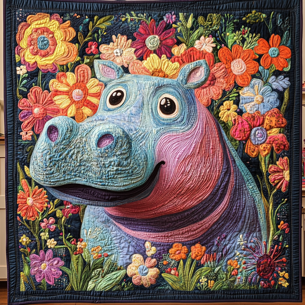 Hippo DAI200125226 Quilt Blanket – Alpha Quilt