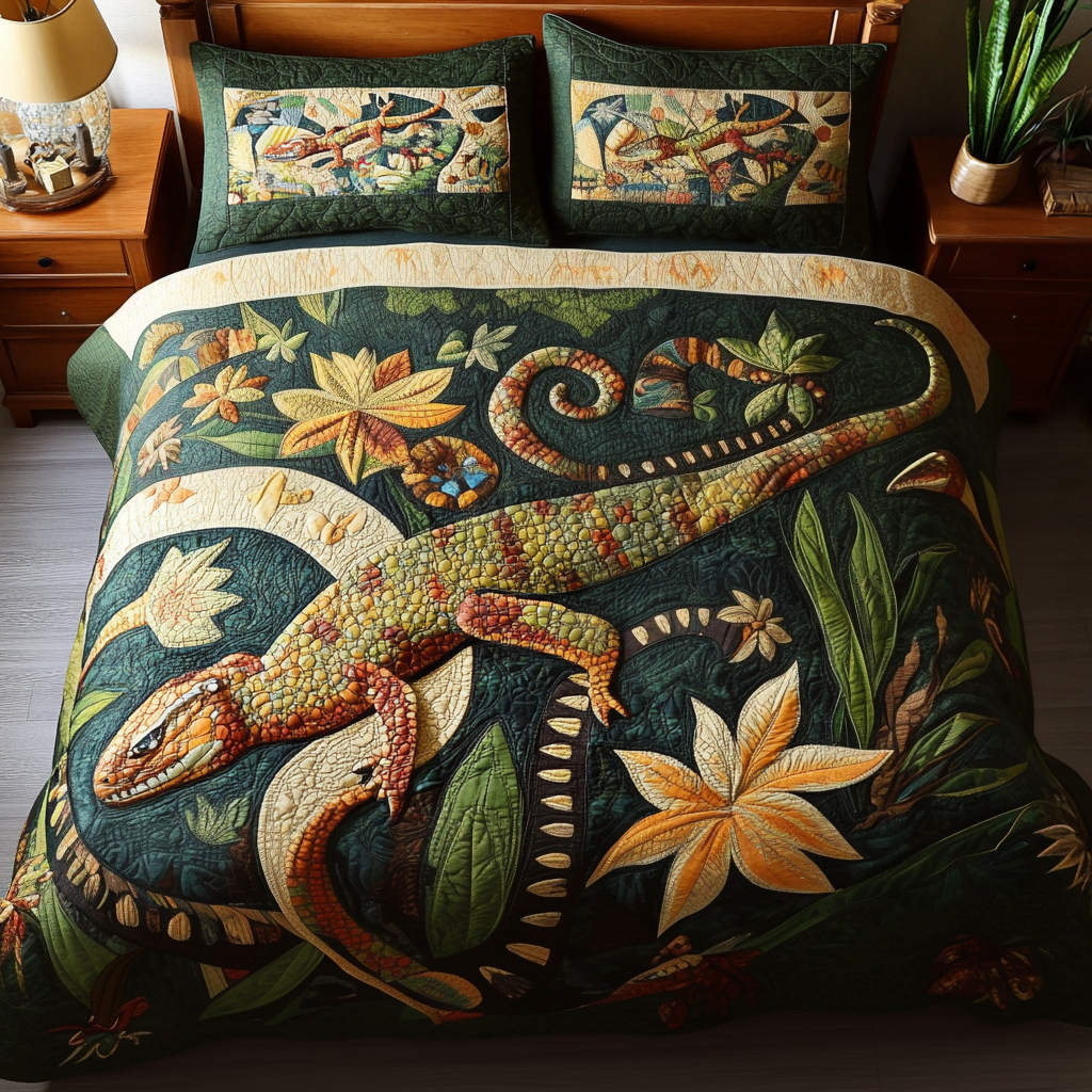 Lizard DAI190225149 Quilt Bedding Set – Alpha Quilt