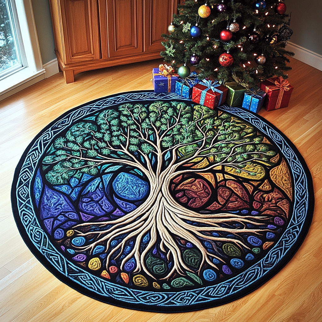 Tree Of Life TAI101224626 Quilted Tree Skirt – Alpha Quilt