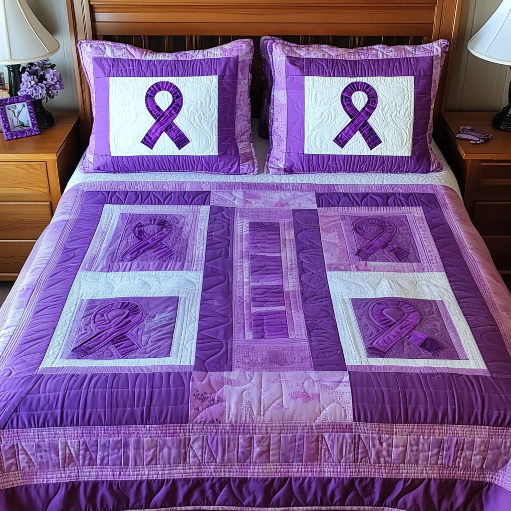 Breast Cancer Ribbon DAI040225183 Quilt Bedding Set – Alpha Quilt
