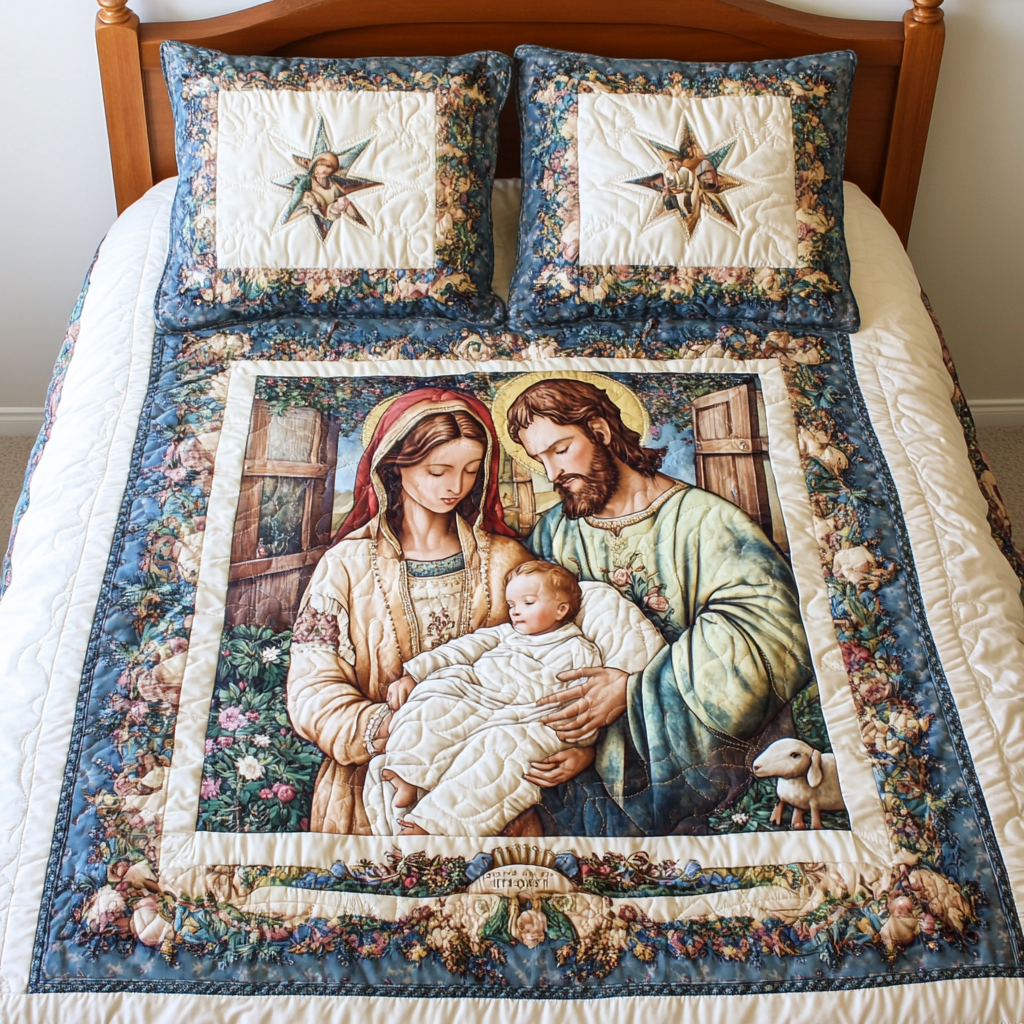 Nativity TAI181024107 Quilt Bedding Set – Alpha Quilt