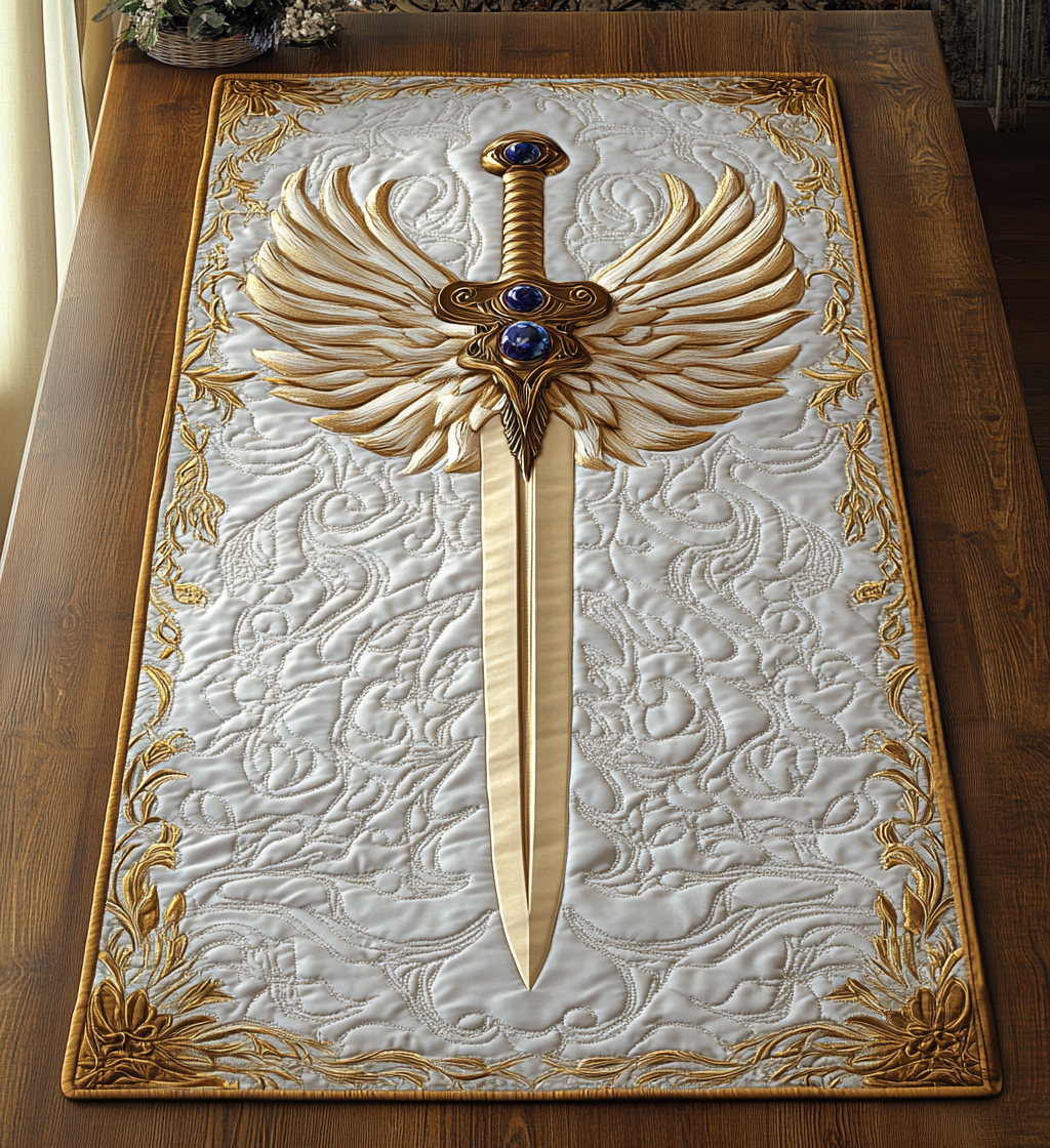 Sacred Sword DAI301224293 Quilted Table Runner – Alpha Quilt