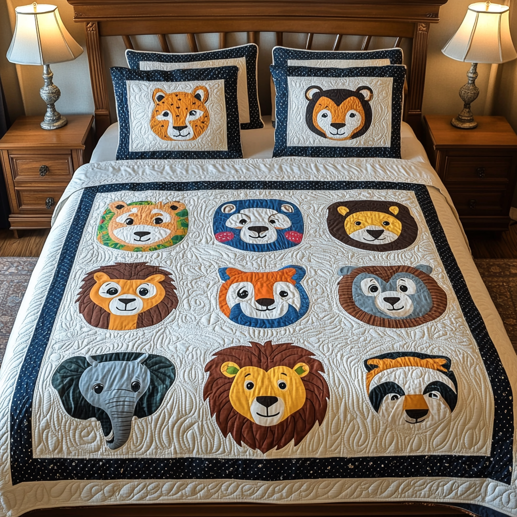 Woodland Animal DAI040924010 Quilt Bedding Set – Alpha Quilt