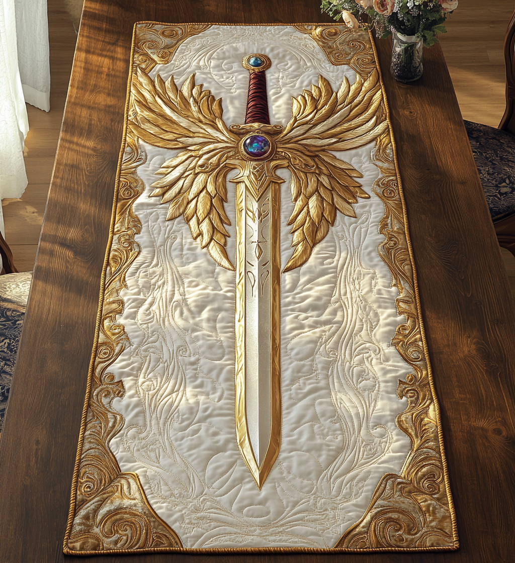 Sacred Sword DAI301224292 Quilted Table Runner – Alpha Quilt