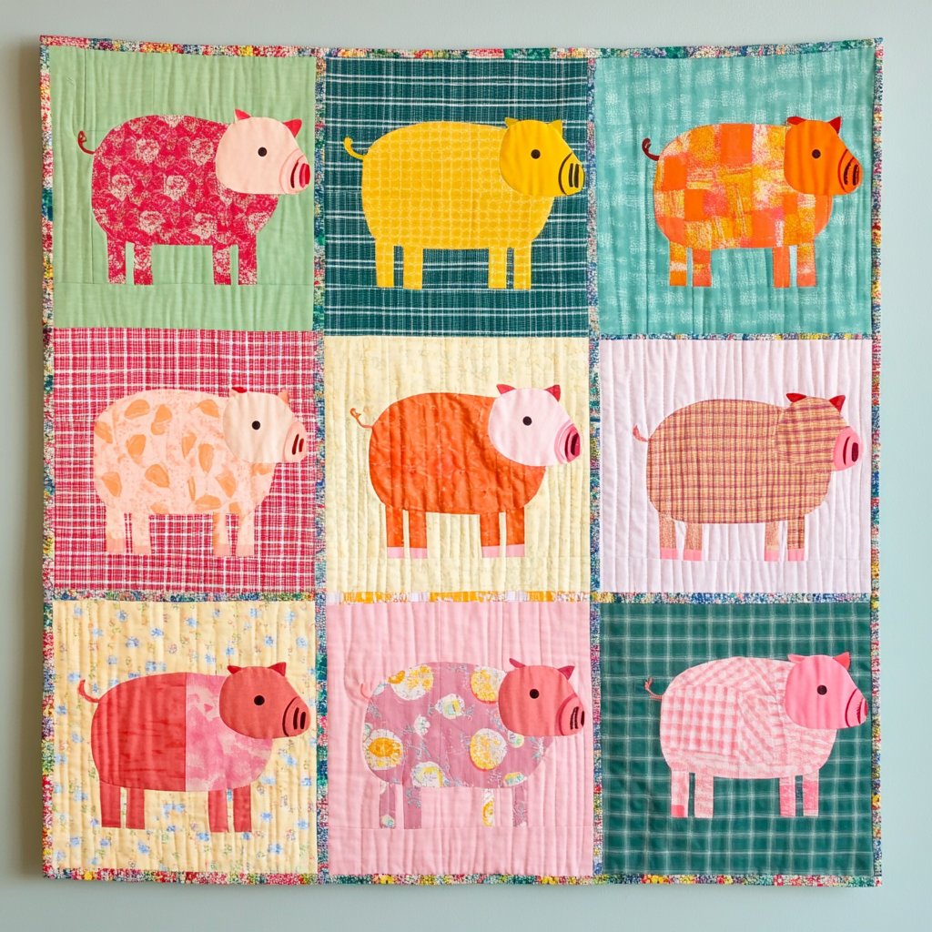 Pig DAI221024079 Quilt Blanket – Alpha Quilt