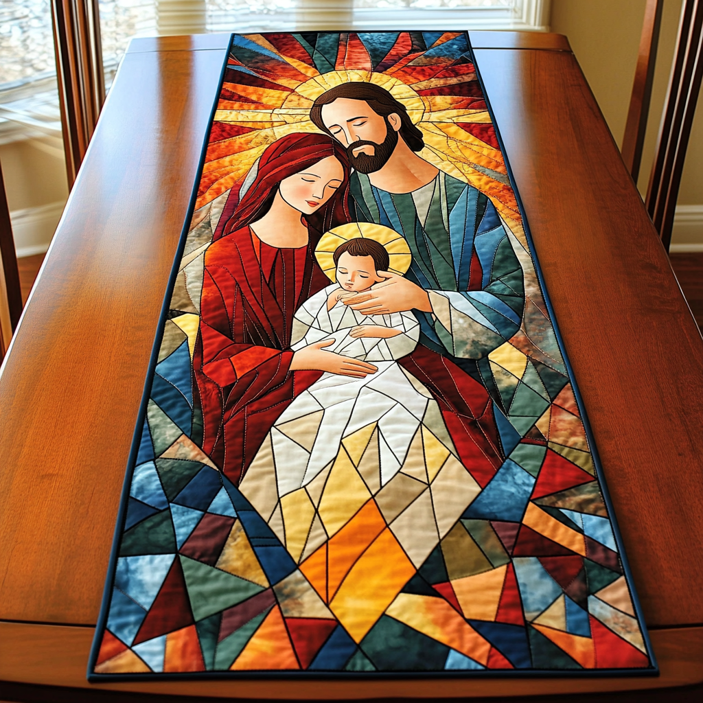 Nativity TAI041024322 Quilted Table Runner – Alpha Quilt
