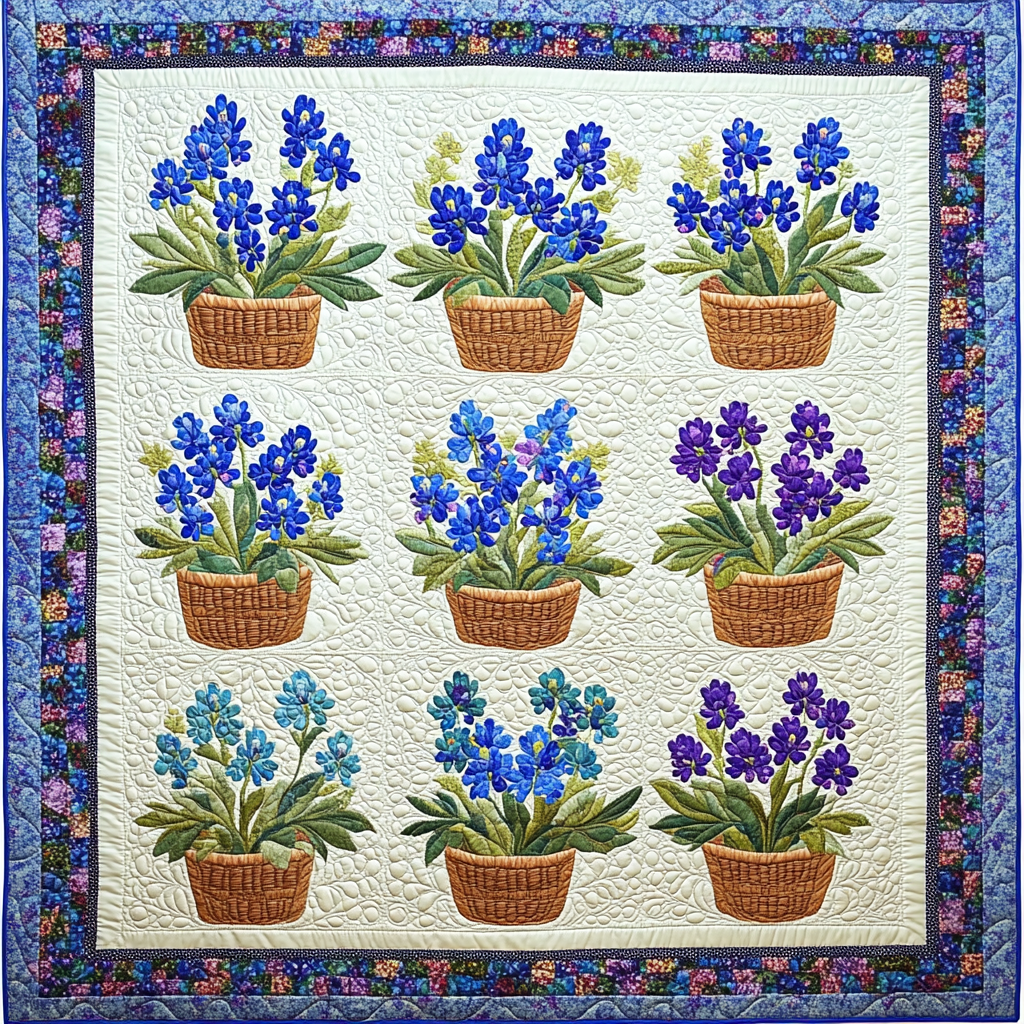 Texas Bluebonnet DAI111124449 Quilt Blanket – Alpha Quilt