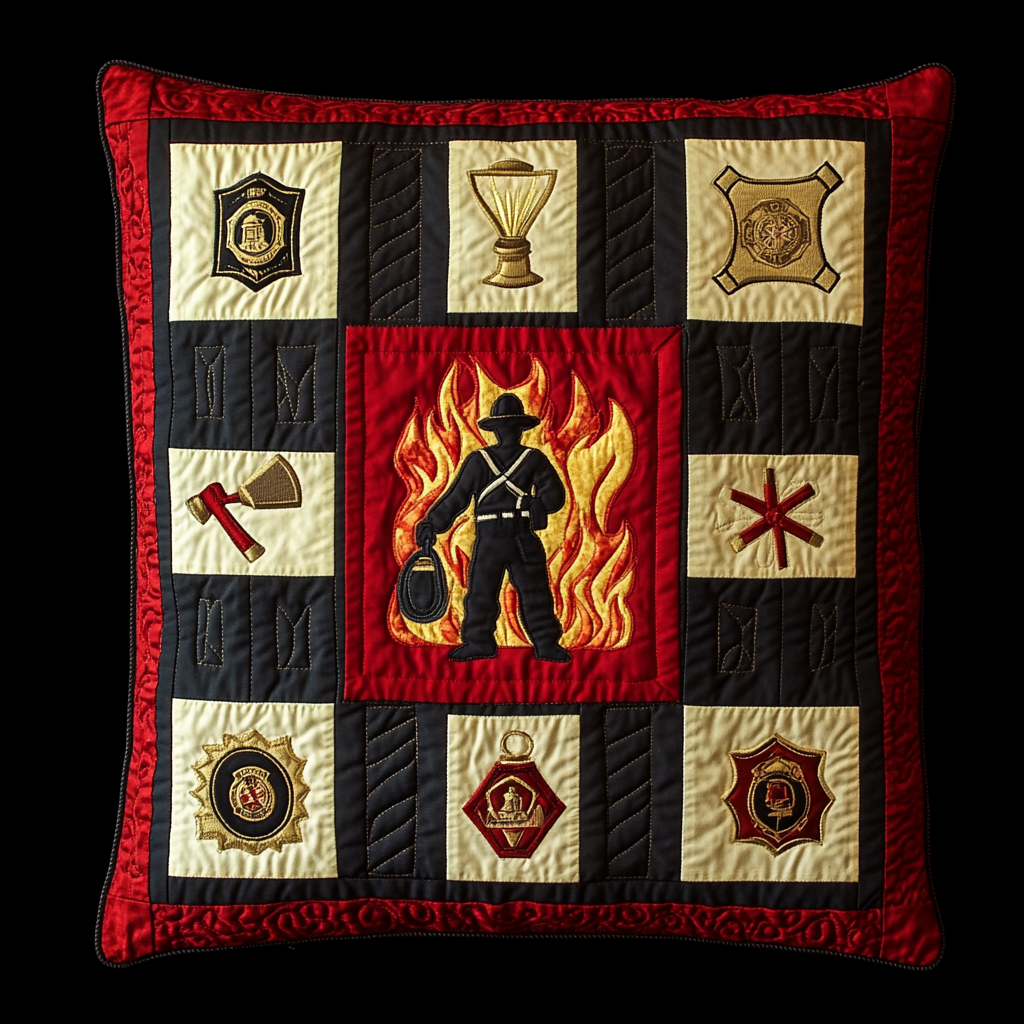 Firefighter TAI101224273 Quilted Pillow Case – Alpha Quilt