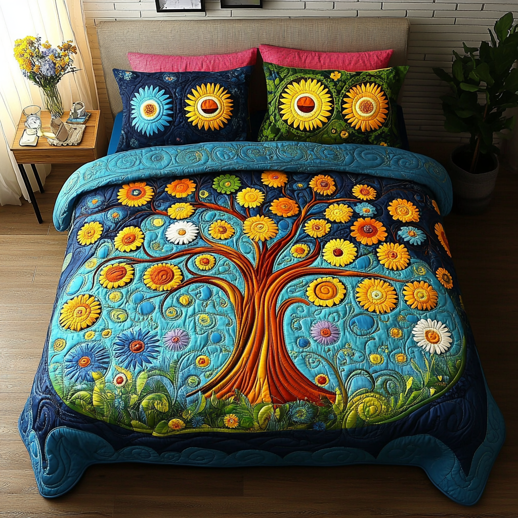 Hippie Tree Of Life DAI110225162 Quilt Bedding Set – Alpha Quilt