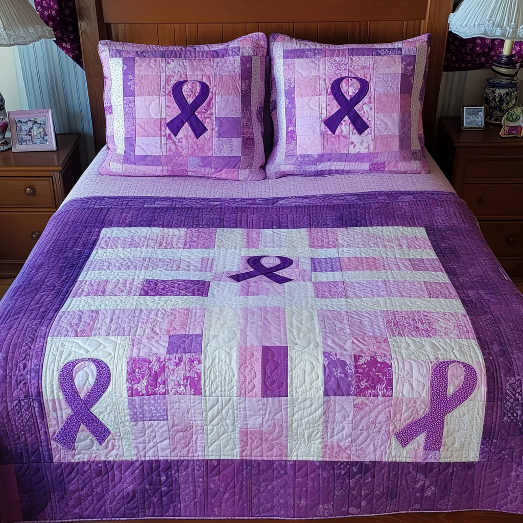 Breast Cancer Ribbon DAI040225181 Quilt Bedding Set – Alpha Quilt