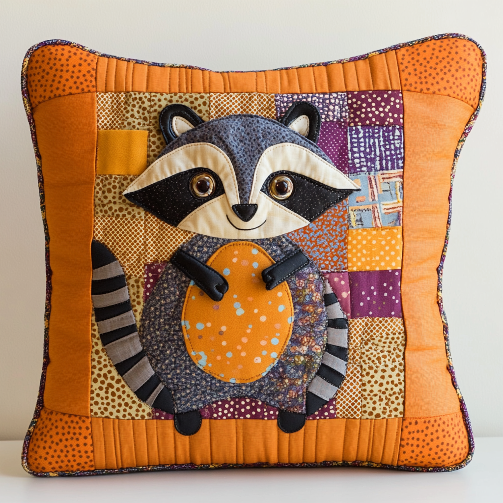 Raccoon DAI111124550 Quilted Pillow Case – Alpha Quilt