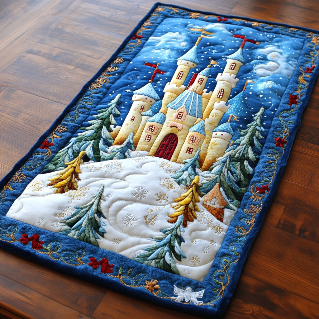 Castle DAI281124171 Quilted Table Runner – Alpha Quilt