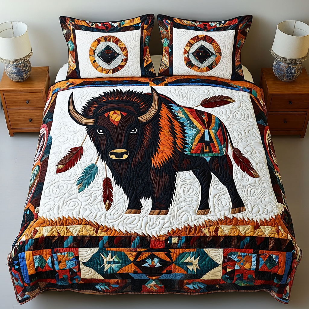 Native American Bison DAI301224241 Quilt Bedding Set – Alpha Quilt