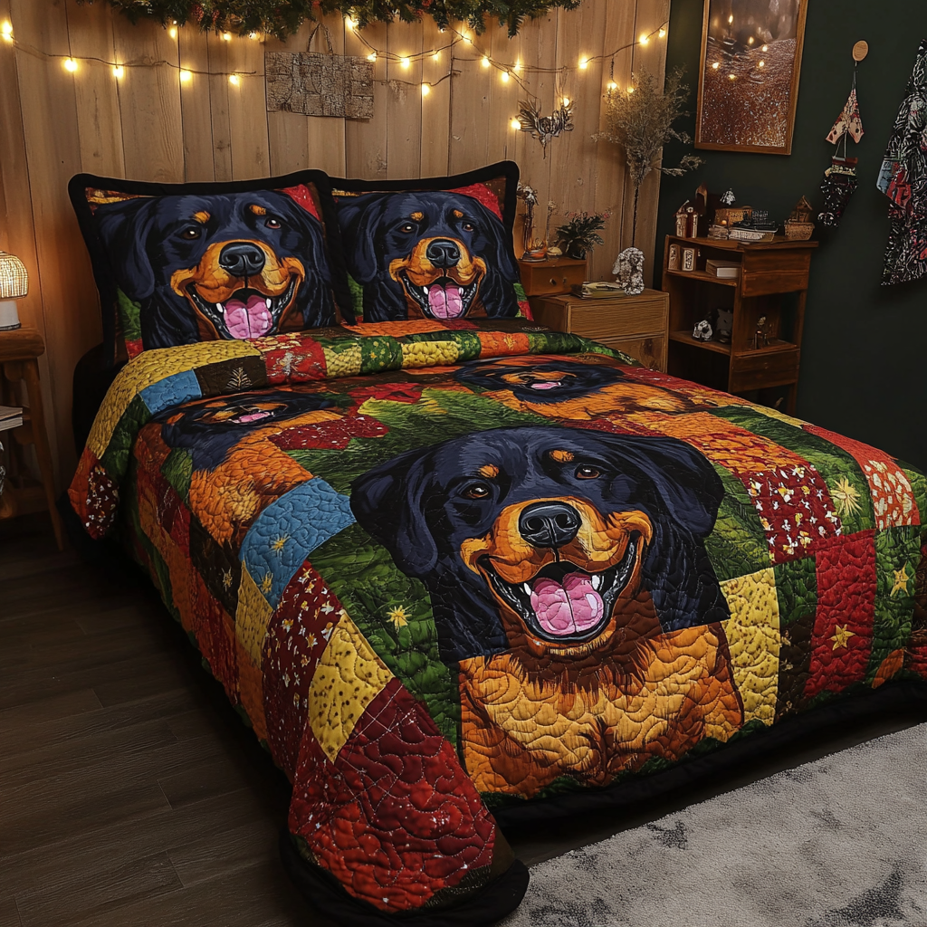 Rottweiler TAI181024375 Quilt Bedding Set – Alpha Quilt