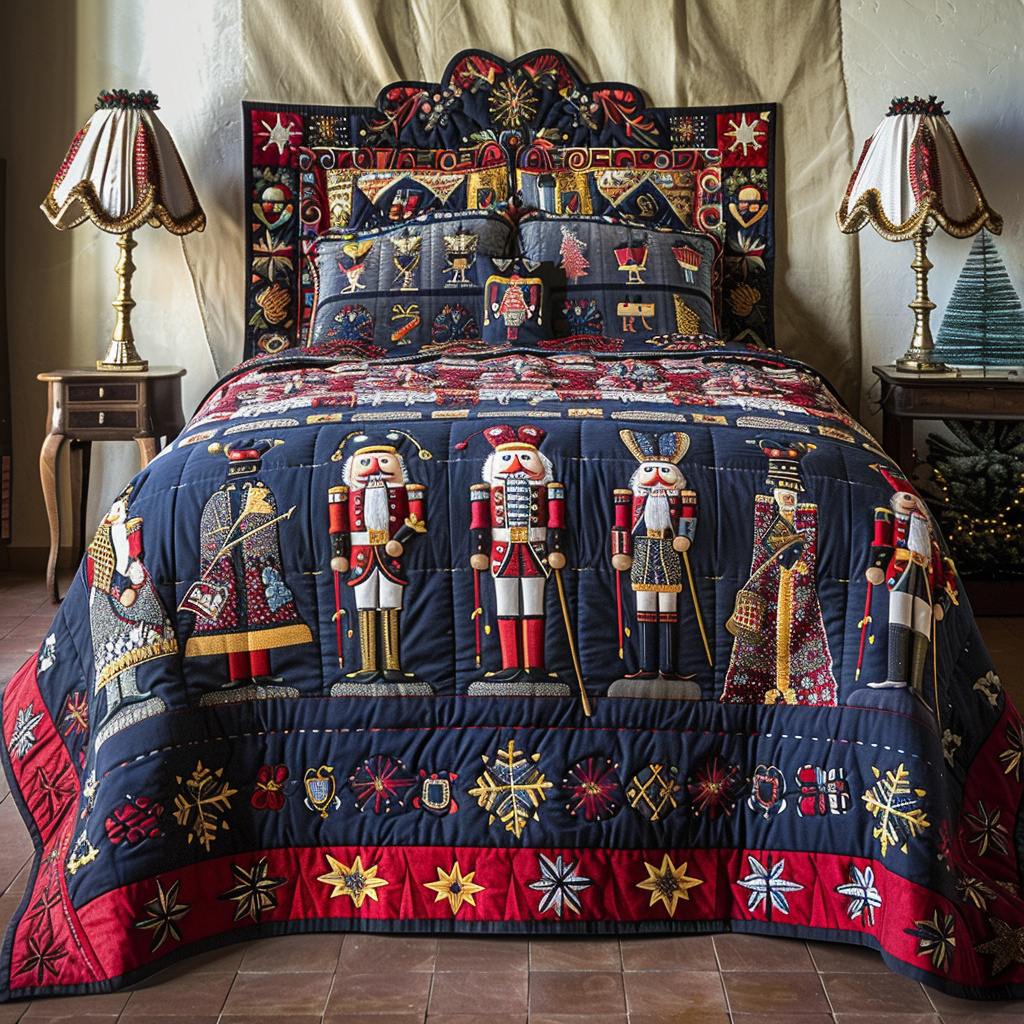 Christmas Nutcracker TAI251124059 Quilt Bedding Set – Alpha Quilt
