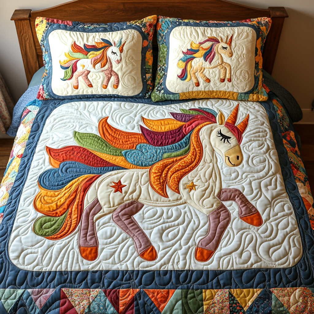 Unicorn DAI181124029 Quilt Bedding Set – Alpha Quilt