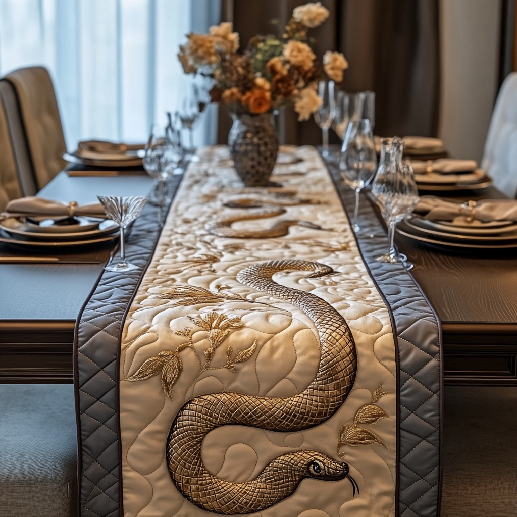 Snake DAI200125357 Quilted Table Runner – Alpha Quilt