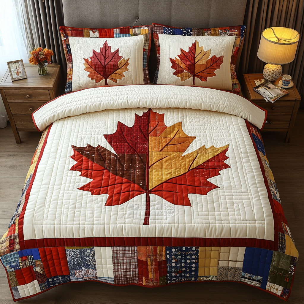 Maple Leaves DAI040924012 Quilt Bedding Set – Alpha Quilt
