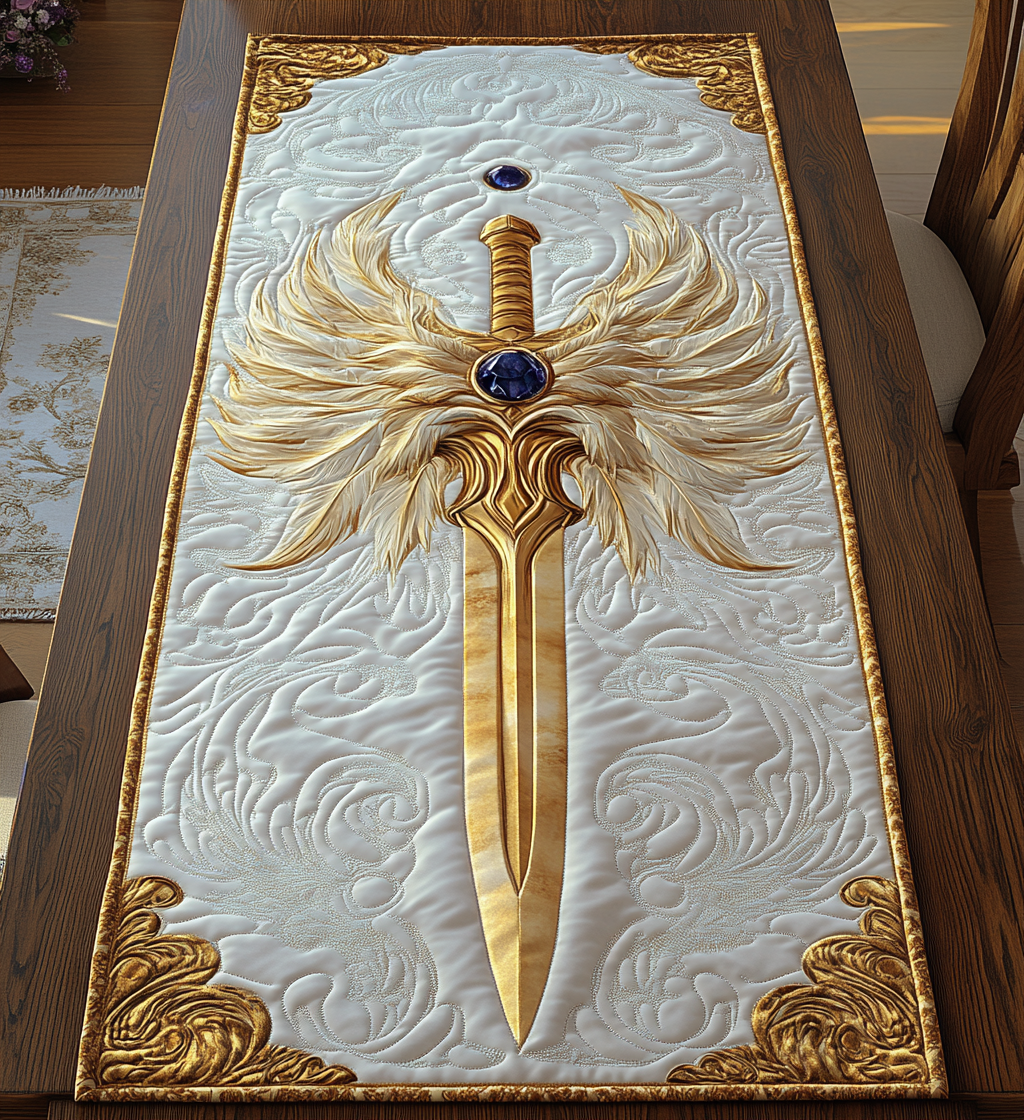 Sacred Sword DAI301224294 Quilted Table Runner – Alpha Quilt