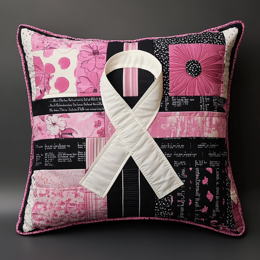 Breast Cancer Ribbon TAI101224280 Quilted Pillow Case – Alpha Quilt