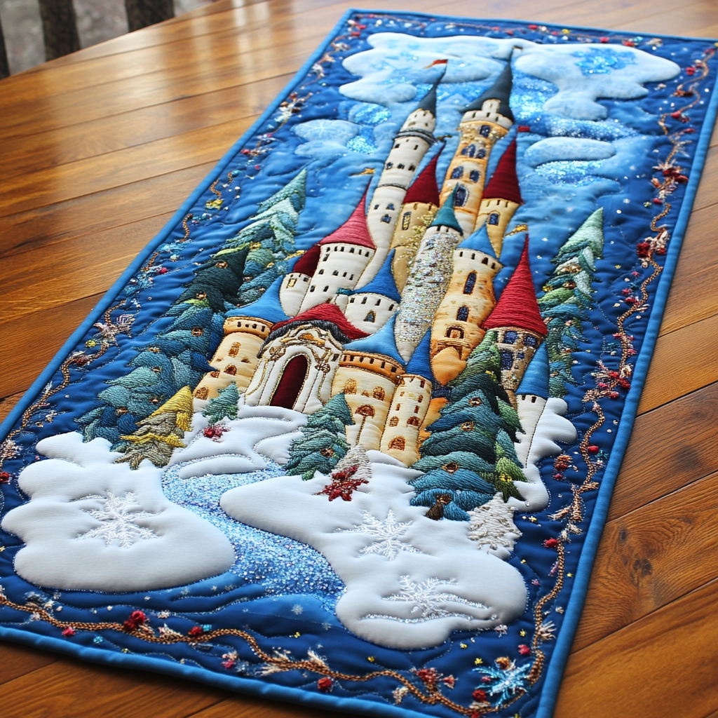 Castle DAI281124167 Quilted Table Runner – Alpha Quilt