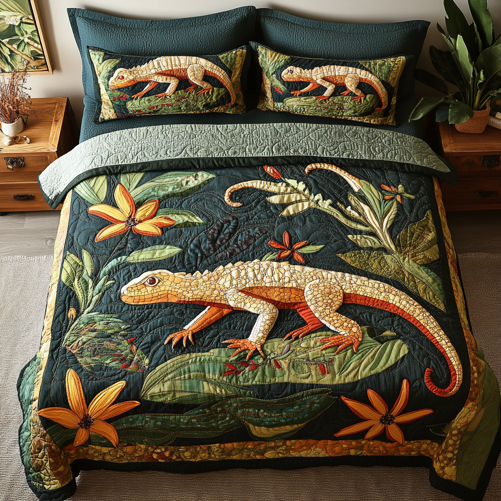 Lizard DAI190225151 Quilt Bedding Set – Alpha Quilt
