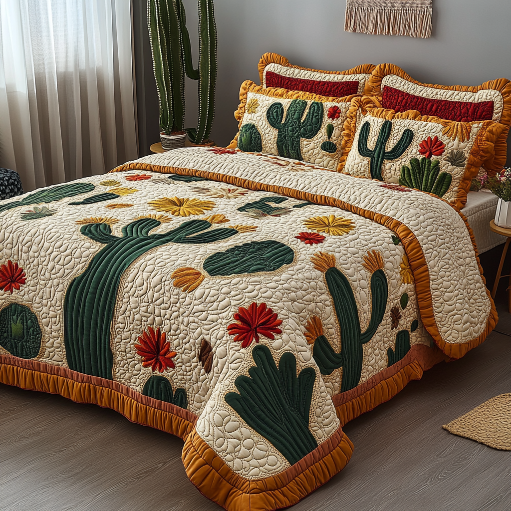 Cactus TAI041124297 Quilt Bedding Set – Alpha Quilt