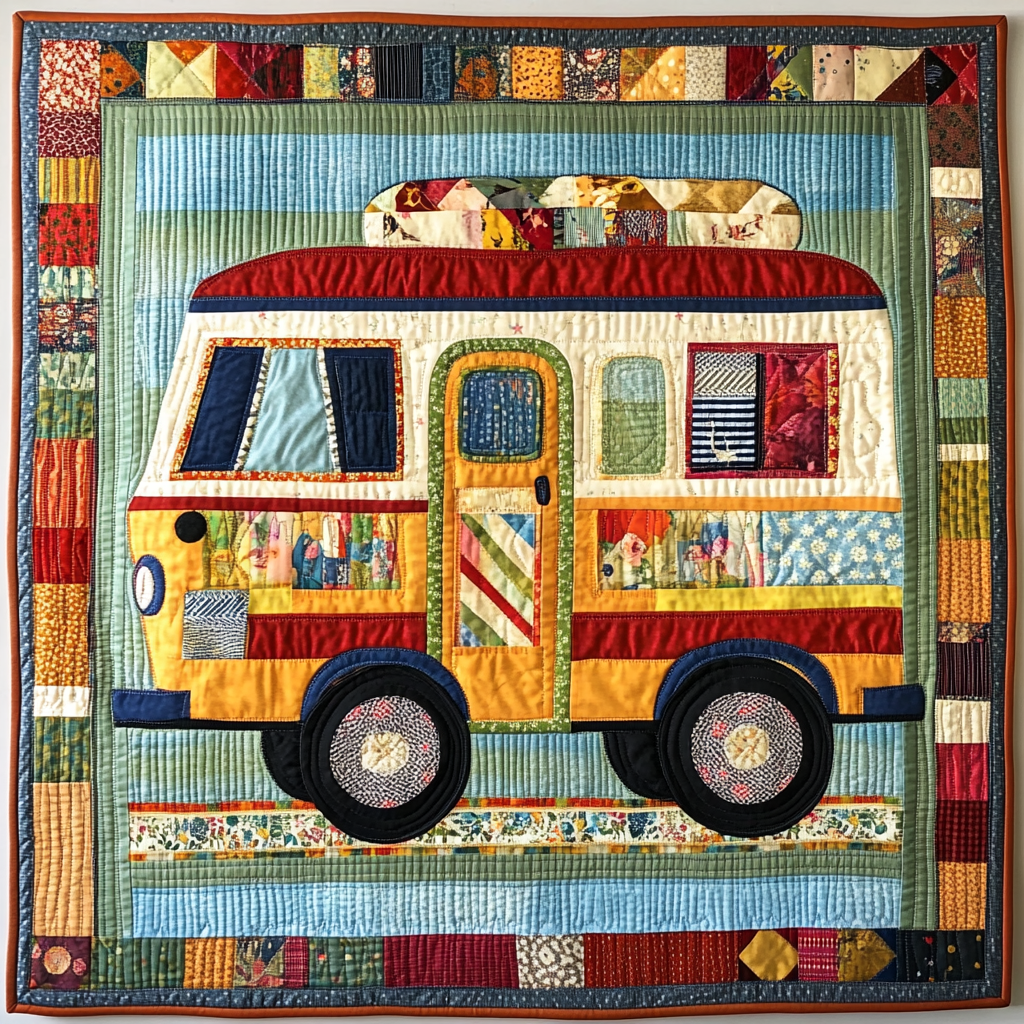 Camping Bus DAI05112441 Quilt Blanket – Alpha Quilt