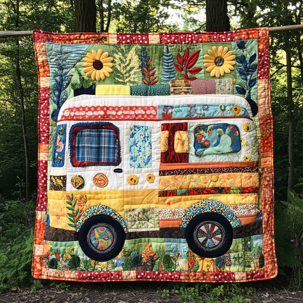 Camping Bus DAI05112444 Quilt Blanket – Alpha Quilt